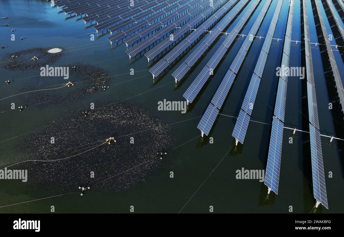 Solar farm aerial china fish hi-res stock photography and images - Alamy