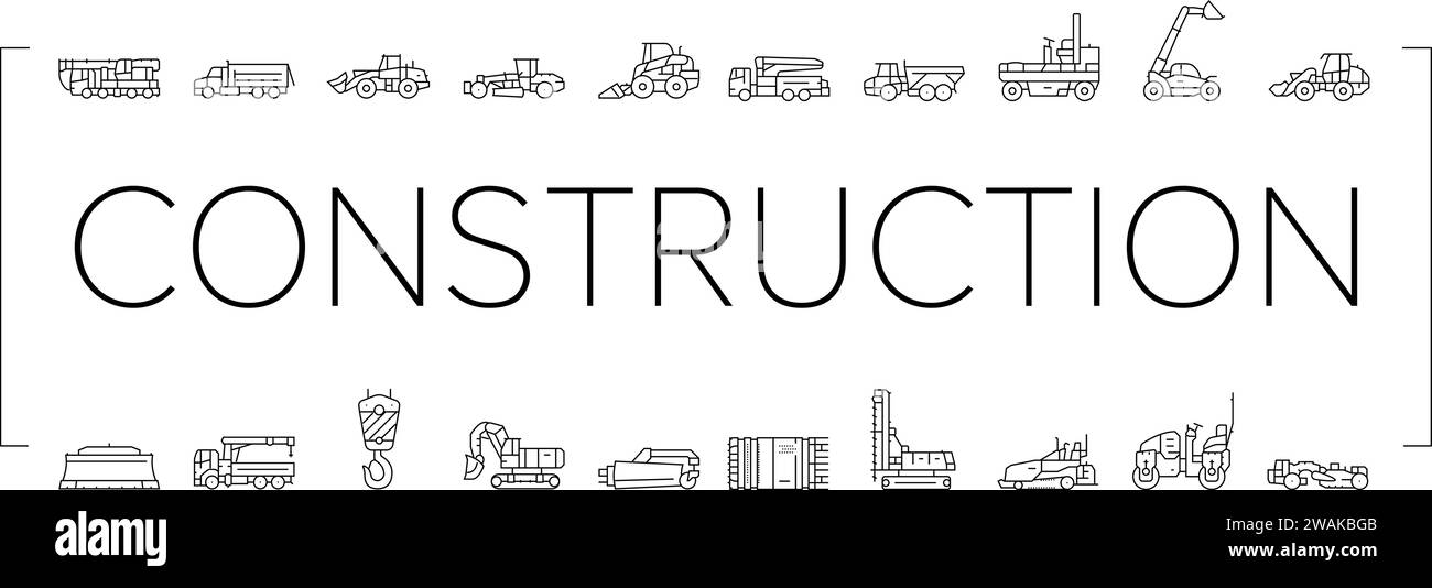 Backhoe yellow excavator construction Black and White Stock Photos & Images - Alamy