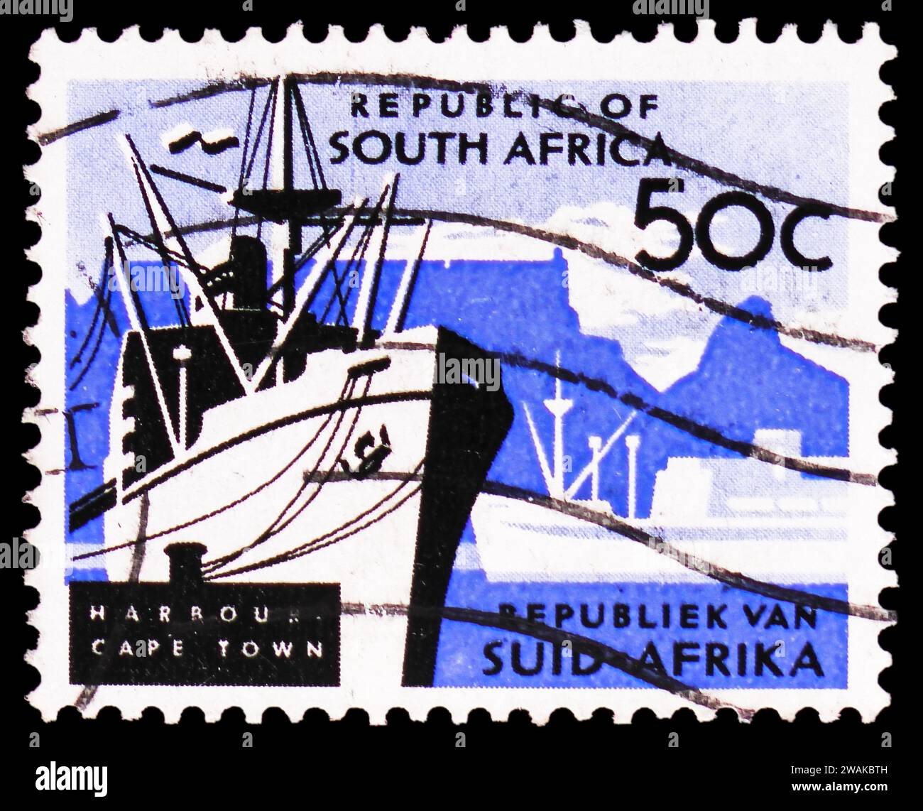 MOSCOW, RUSSIA - DECEMBER 17, 2023: Postage stamp printed in South ...