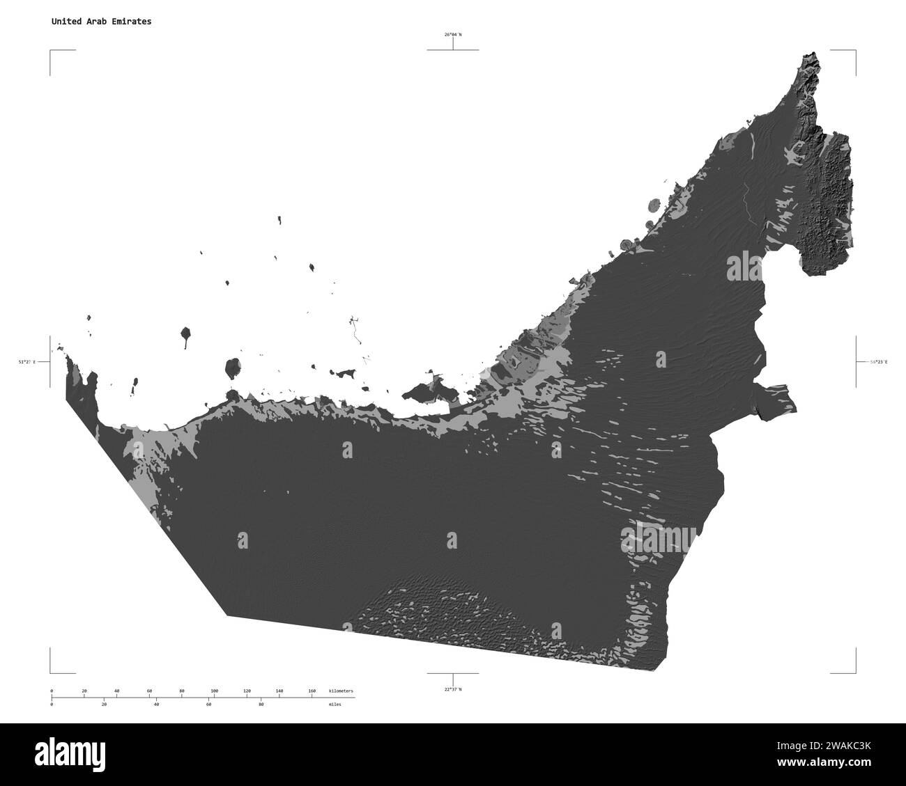 Shape of a Bilevel elevation map with lakes and rivers of the United ...