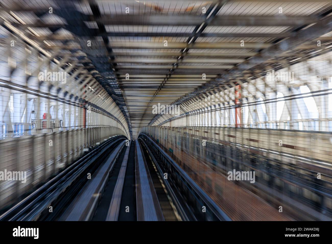 great sense of motion in the view ahead from the front seat of the ...