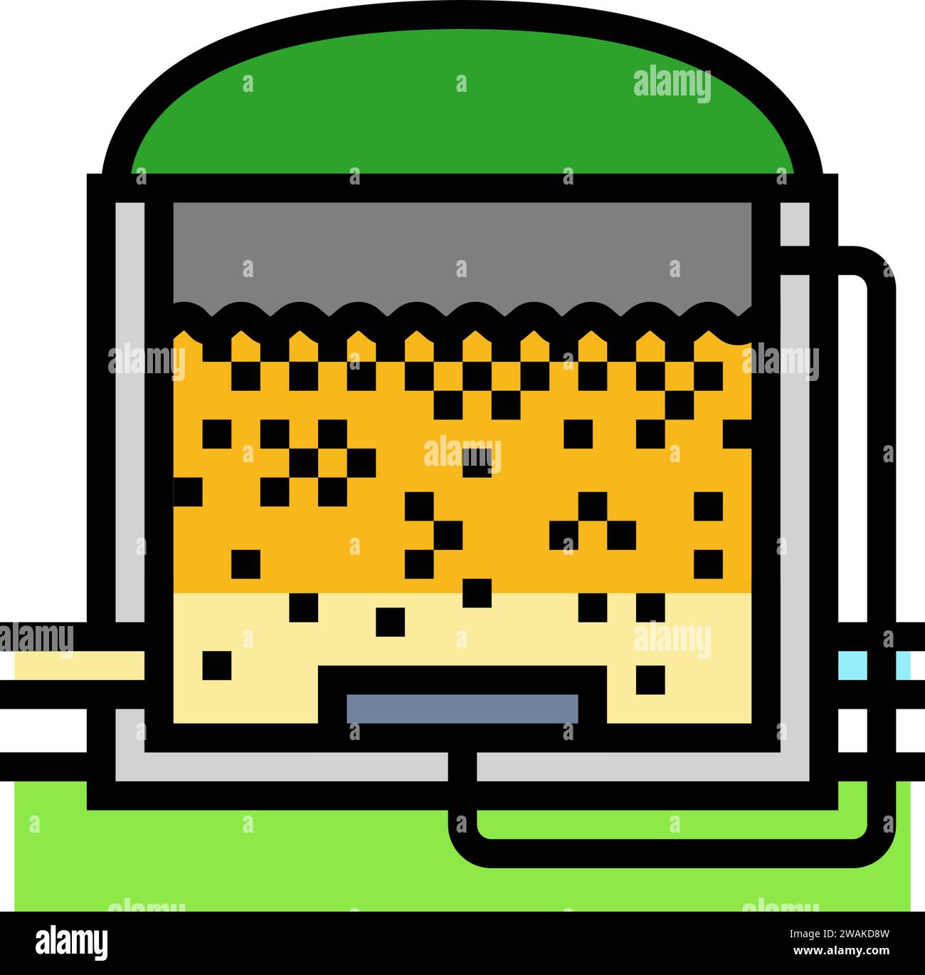 anaerobic digestion biomass color icon vector illustration Stock Vector ...