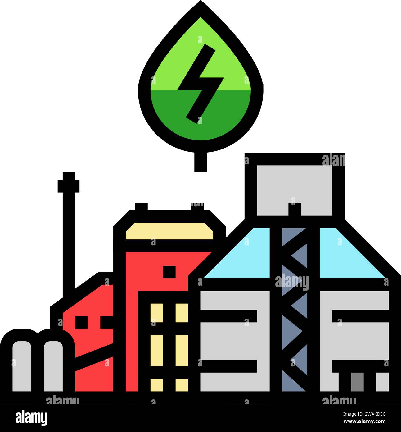 industry biomass color icon vector illustration Stock Vector Image ...