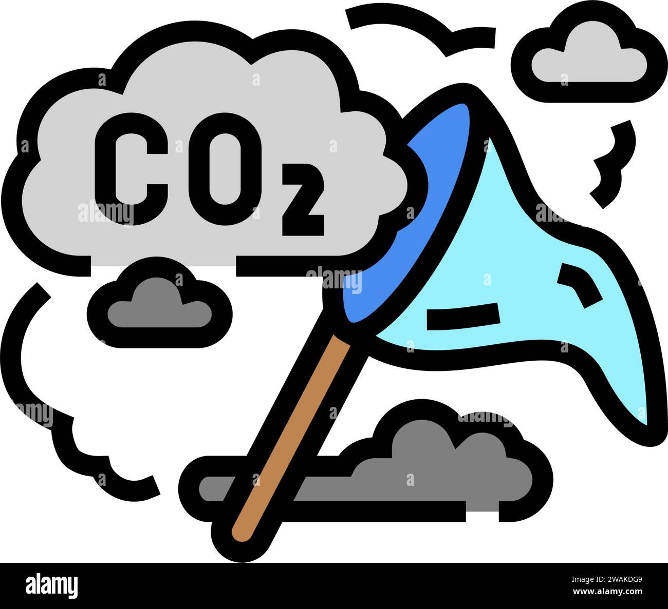 co absorption carbon color icon vector illustration Stock Vector Image ...