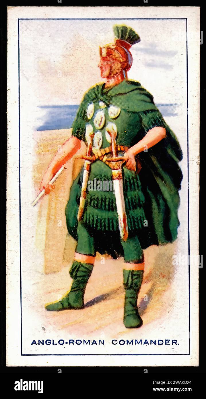 Anglo-Roman Commander - Vintage Cigarette Card Illustration Stock Photo ...