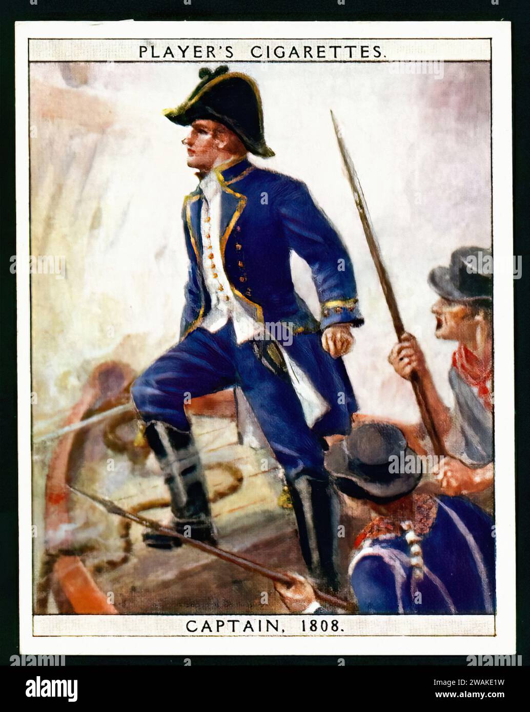 Captain 1808 - Vintage Cigarette Card Illustration Stock Photo - Alamy