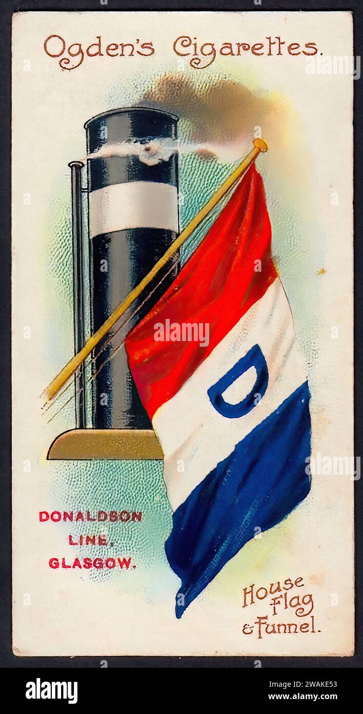Donaldson Line - Vintage Cigarette Card Illustration Stock Photo - Alamy