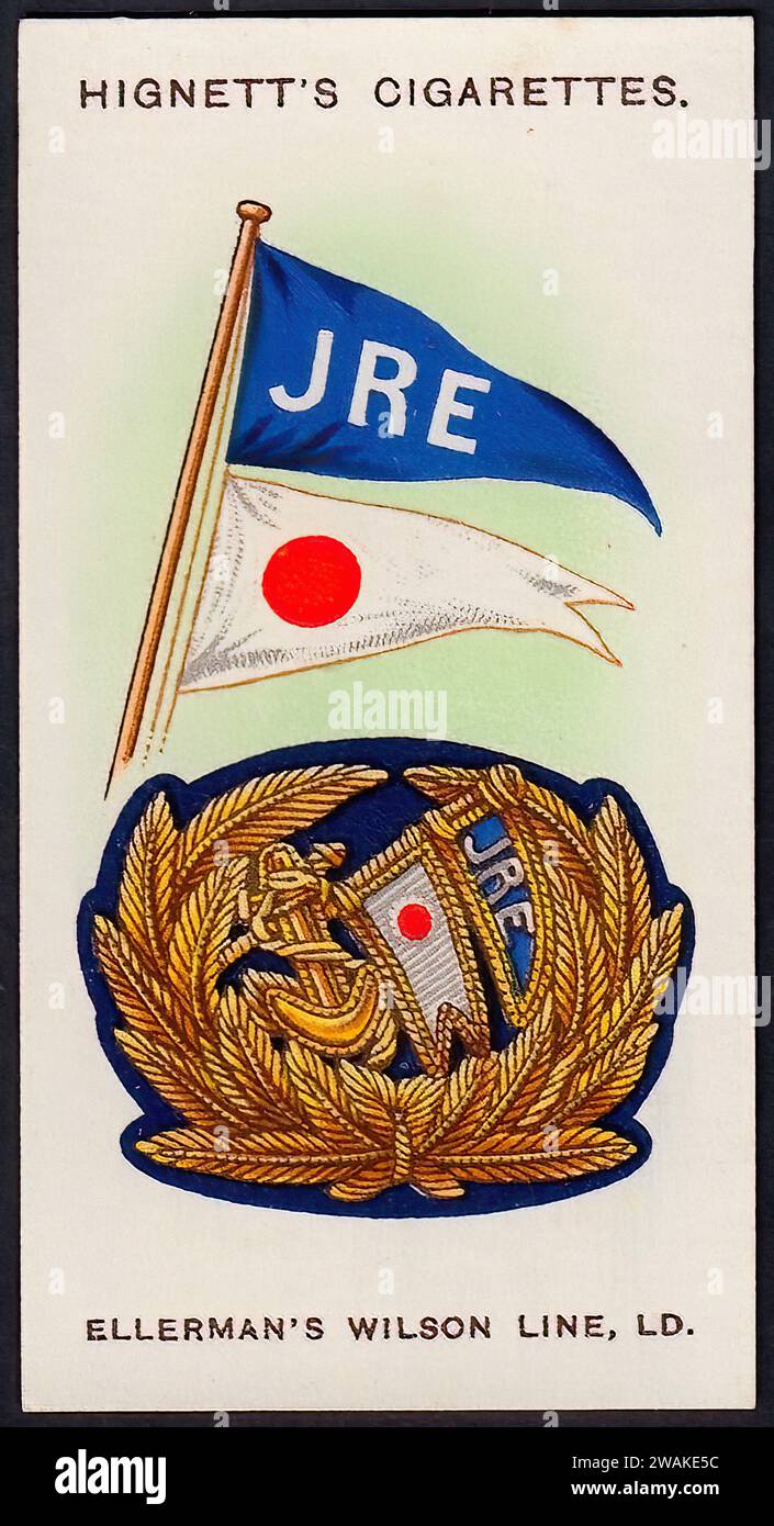 Ellerman's Wilson Line - Vintage Cigarette Card Illustration Stock ...