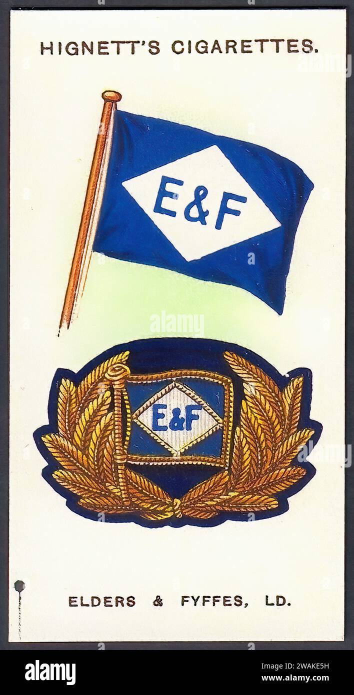Elders Fyffes Ltd - Vintage Cigarette Card Illustration Stock Photo - Alamy