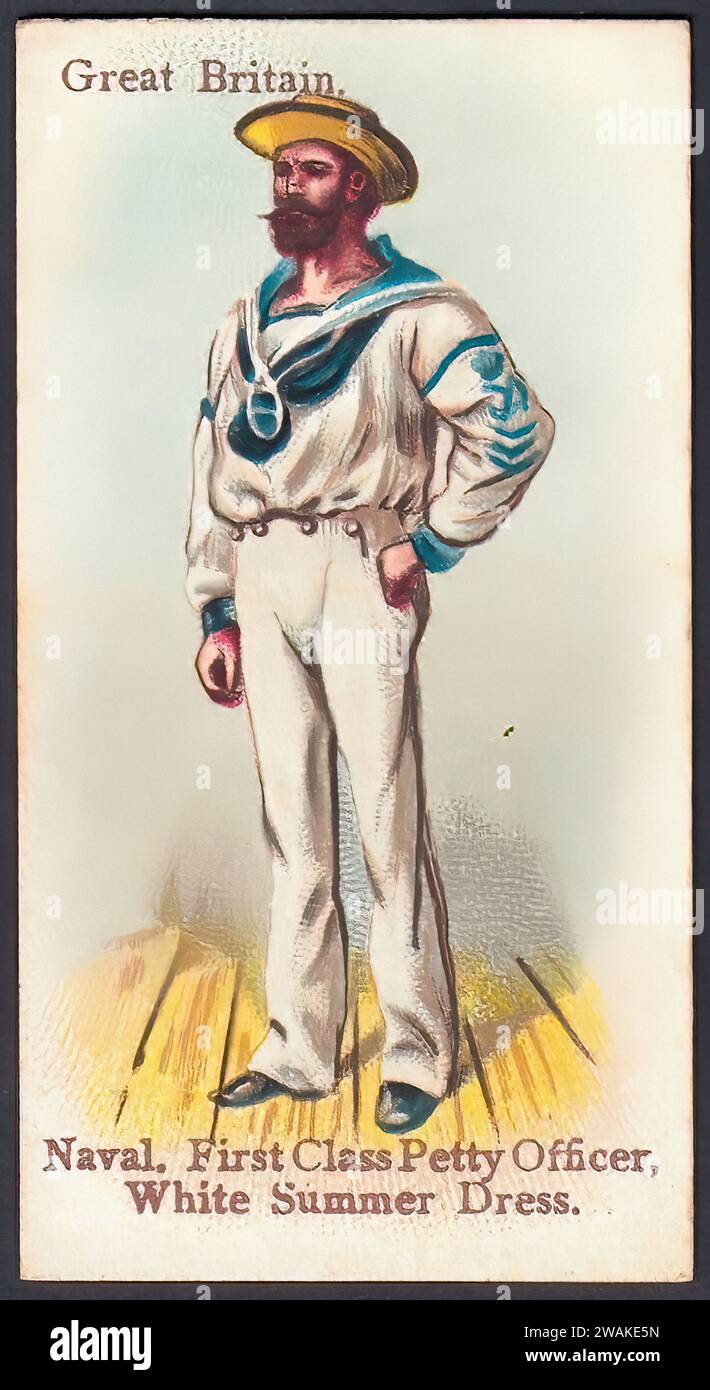First Class Petty Officer 00001 - Vintage Cigarette Card Illustration ...