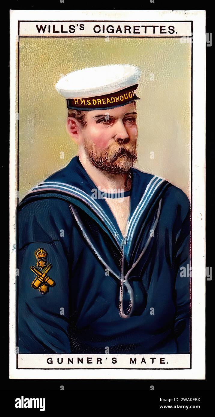Gunners Mate - Vintage Cigarette Card Illustration Stock Photo - Alamy