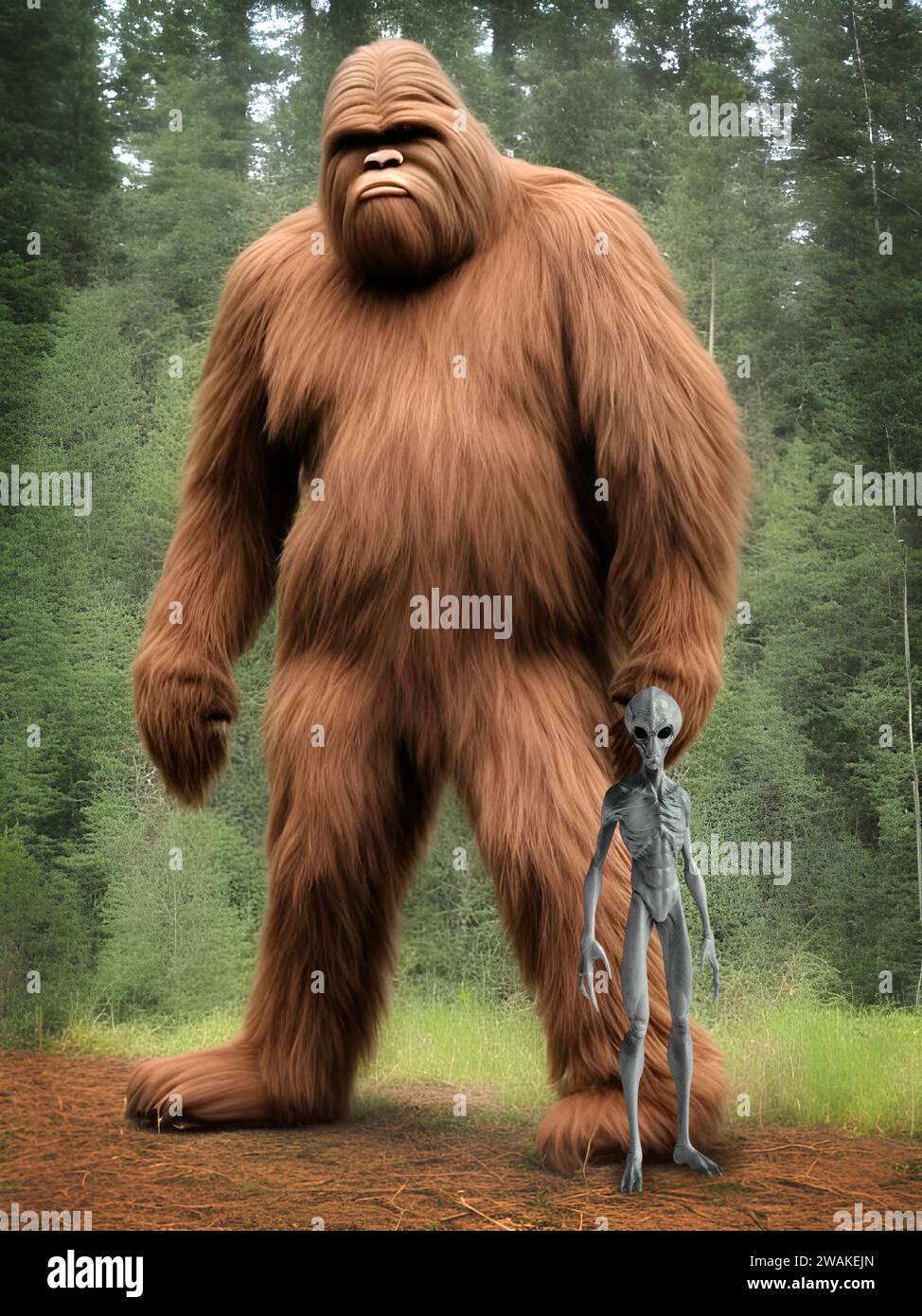 Bigfoot space alien hi-res stock photography and images - Alamy
