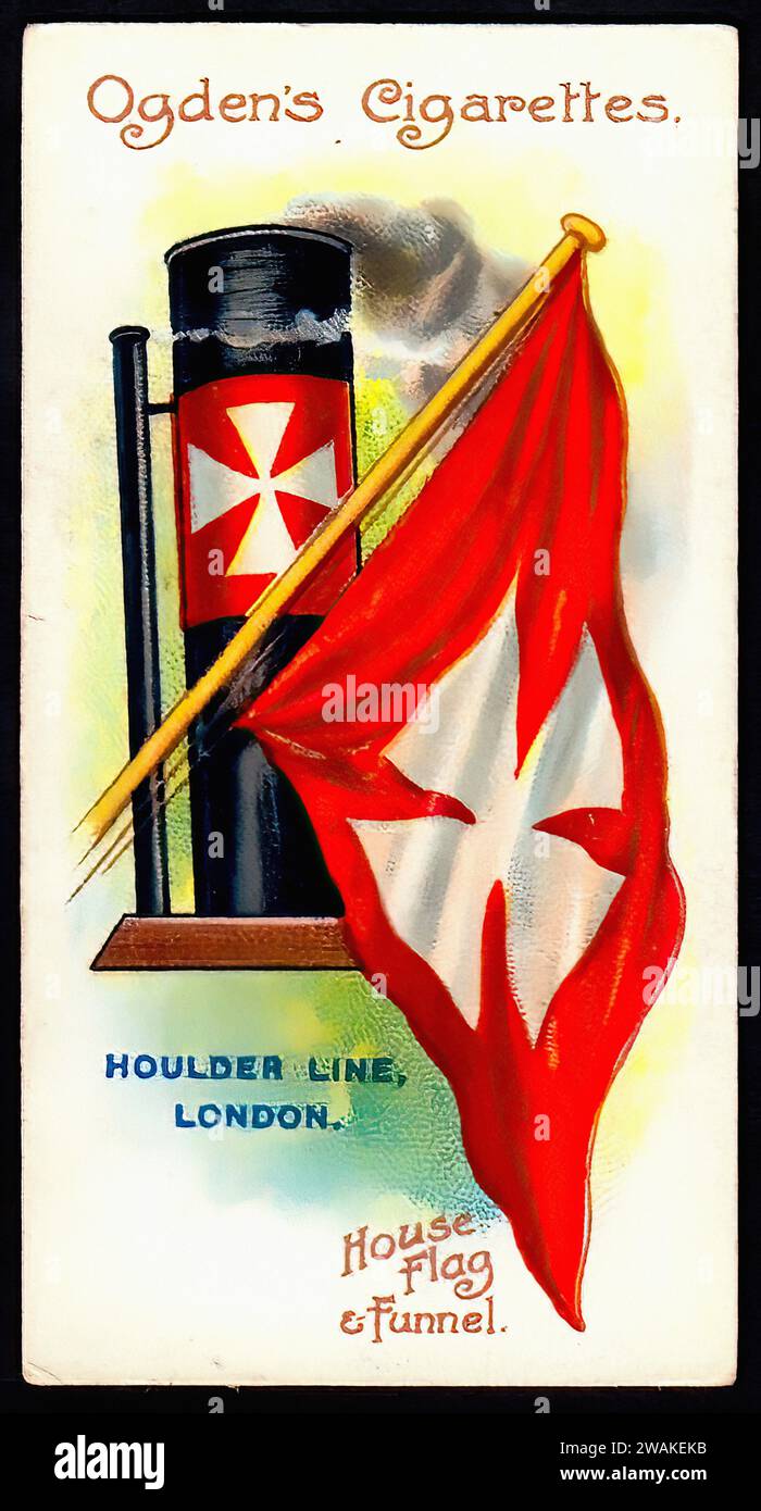 Houlder Line 00001 - Vintage Cigarette Card Illustration Stock Photo ...