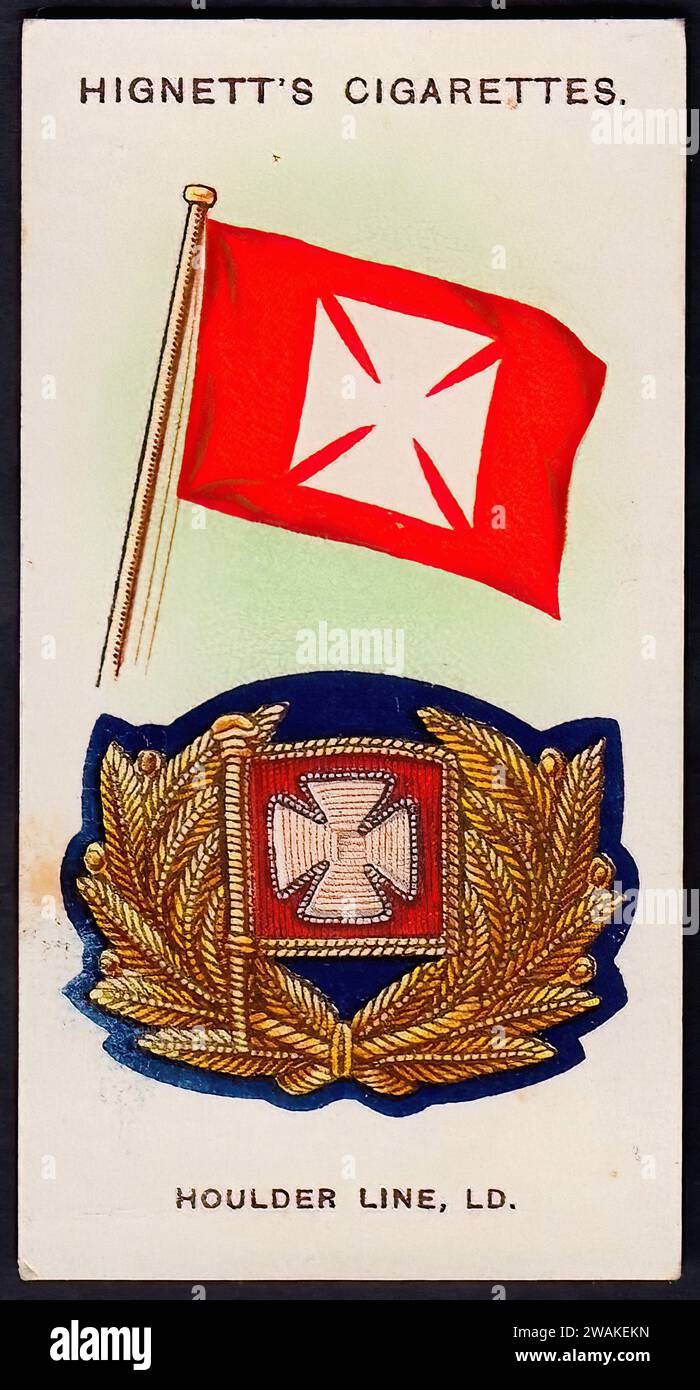 Houlder Line - Vintage Cigarette Card Illustration Stock Photo - Alamy