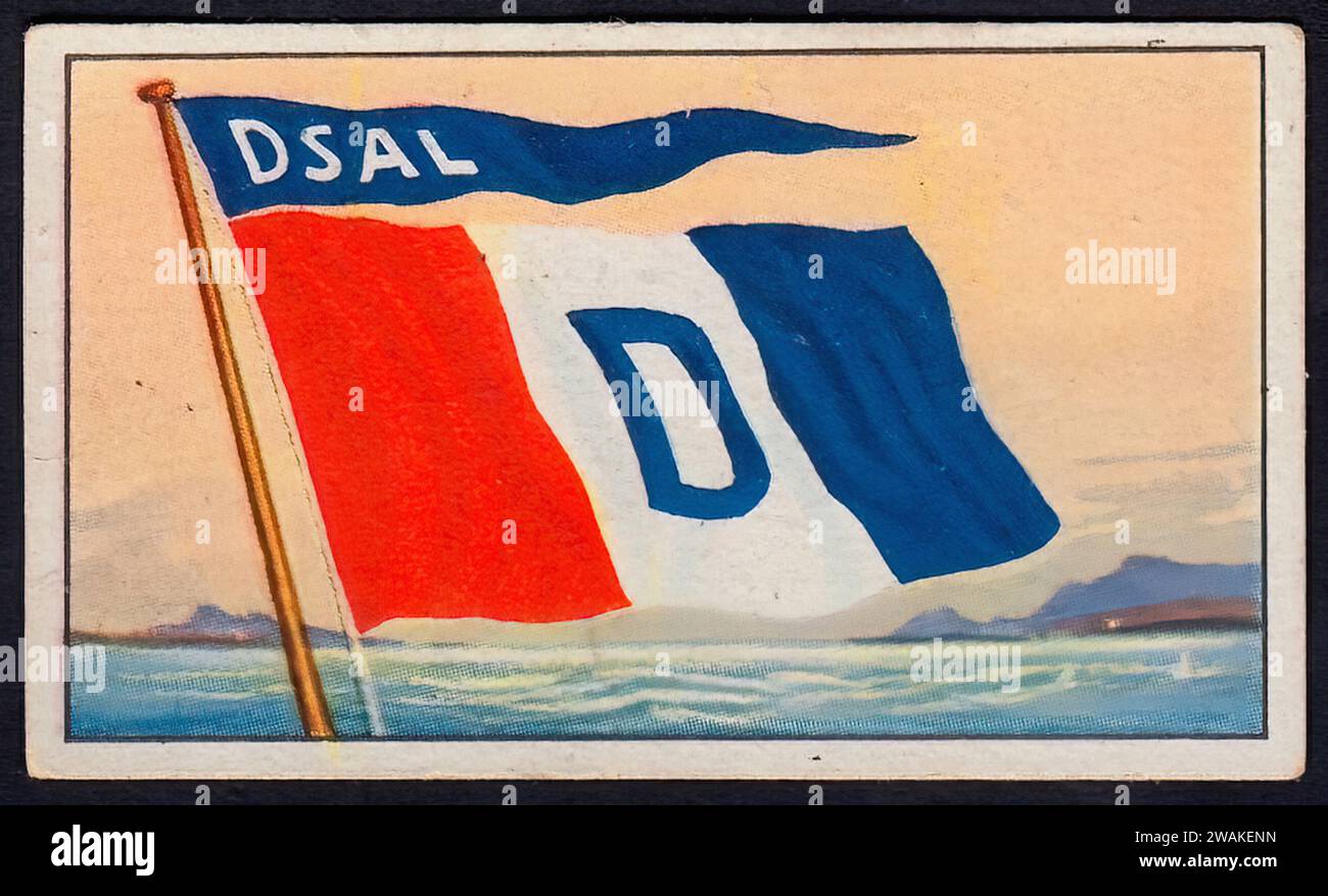 House Flag, Dominion South American Line - Vintage German Cigarette ...