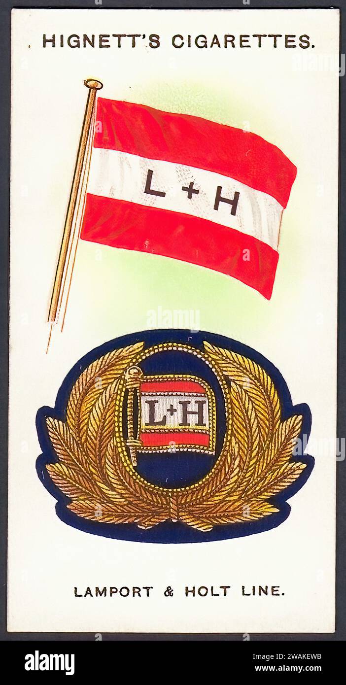 Lamport & Holt Line - Vintage Cigarette Card Illustration Stock Photo ...