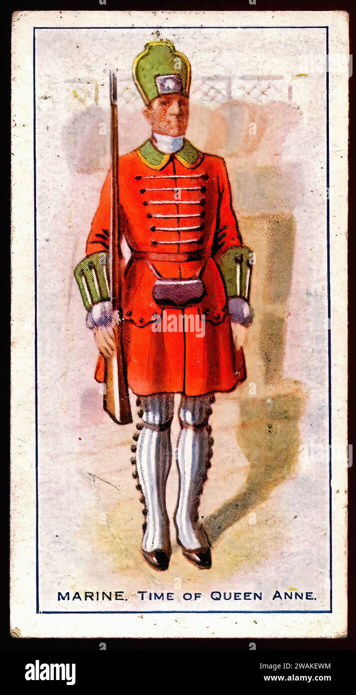 Marine During the Reign of Queen Anne - Vintage Cigarette Card ...