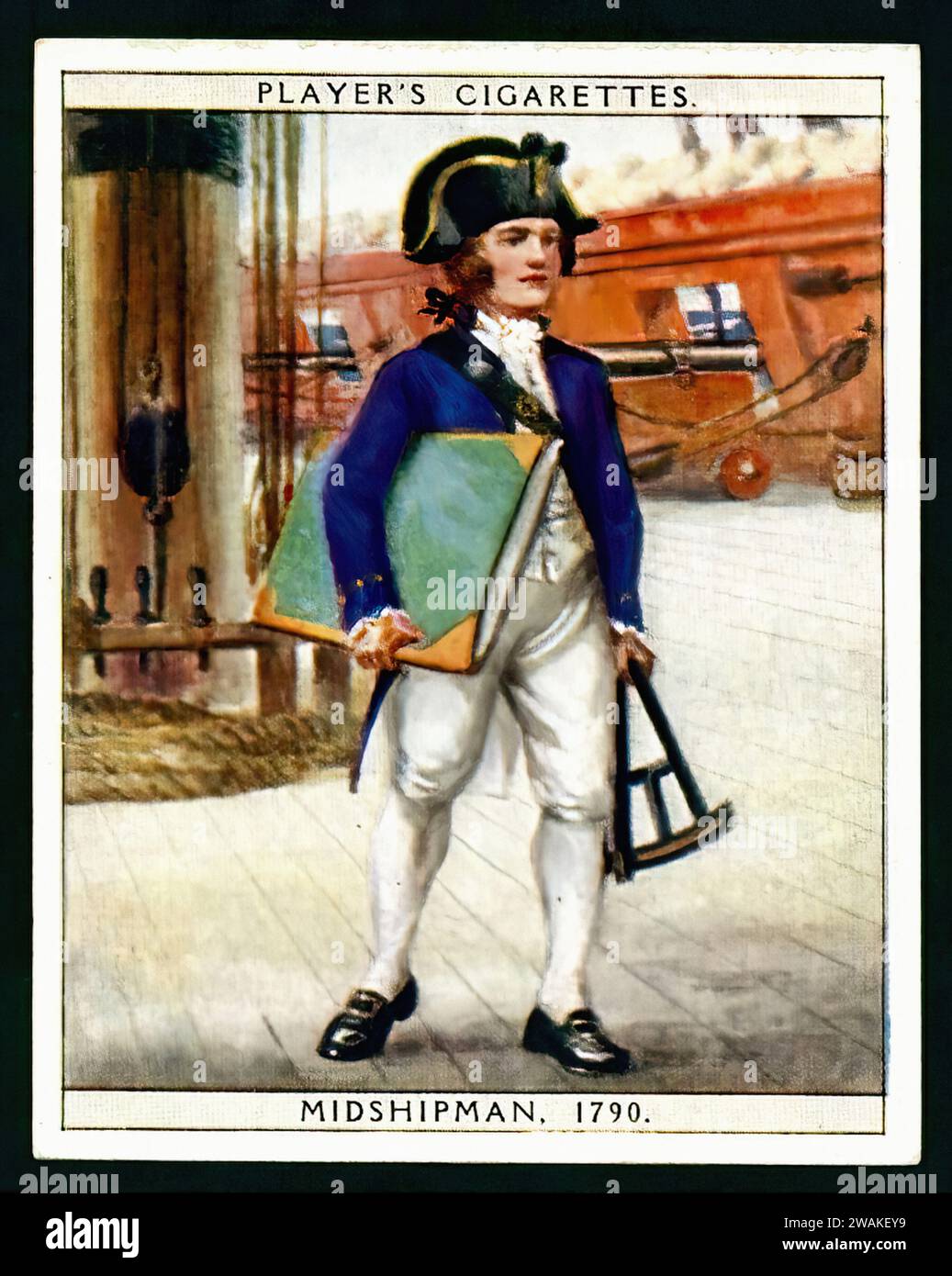 Midshipman 1790 - Vintage Cigarette Card Illustration Stock Photo - Alamy