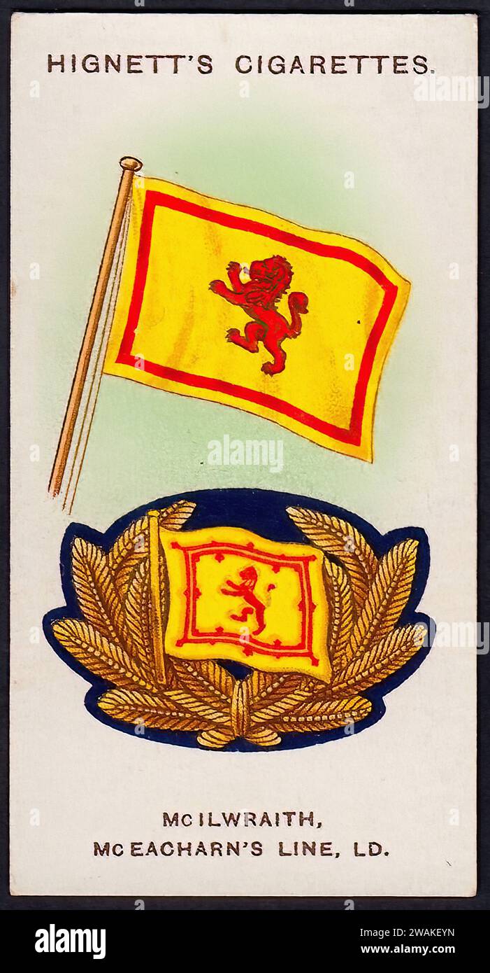 McIlwraith Line - Vintage Cigarette Card Illustration Stock Photo - Alamy
