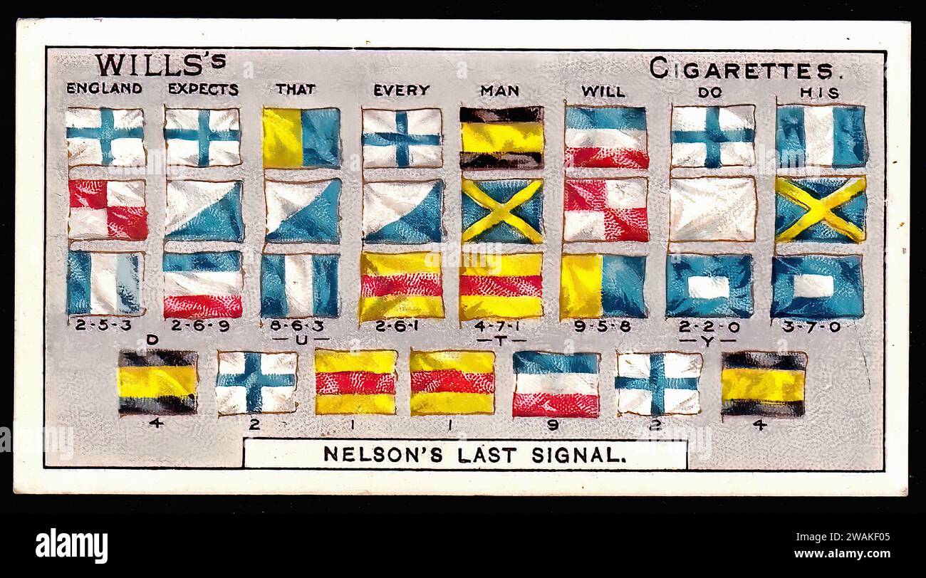 Nelson's Famous Signal - Vintage Cigarette Card Illustration Stock ...