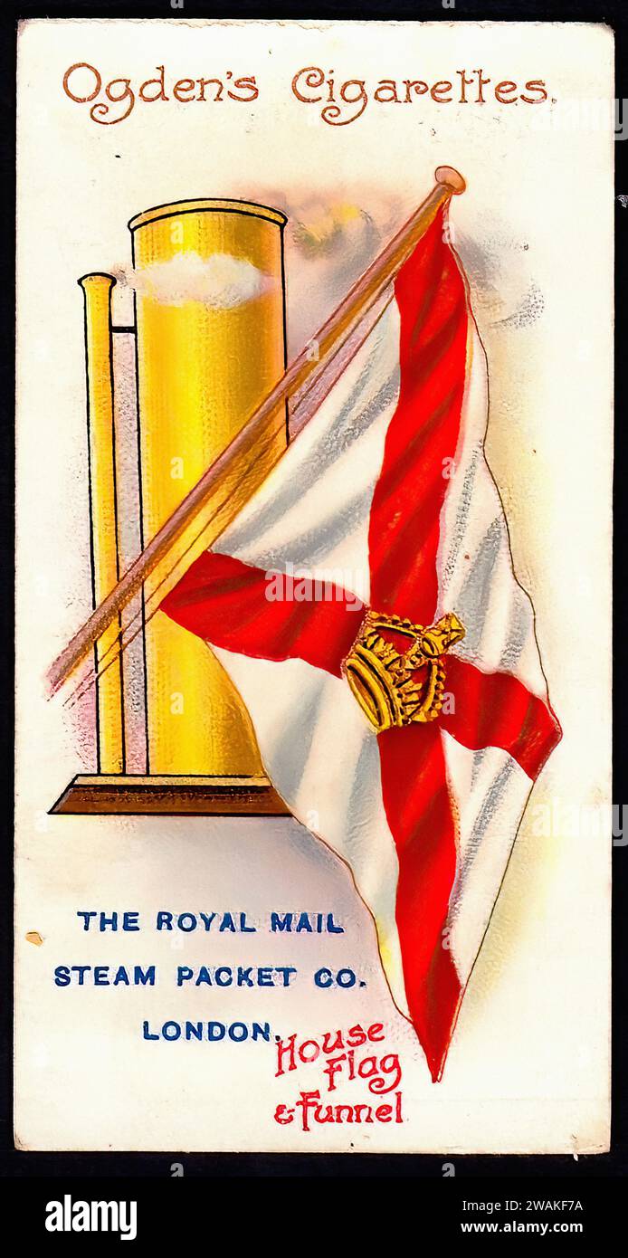 Royal Mail Steam Packet - Vintage Cigarette Card Illustration Stock ...