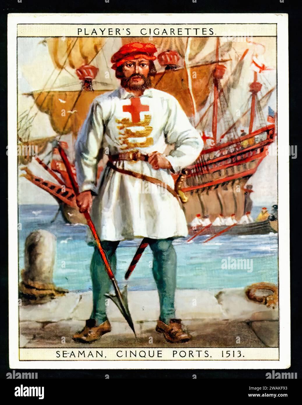 Seaman 1513 - Vintage Cigarette Card Illustration Stock Photo - Alamy
