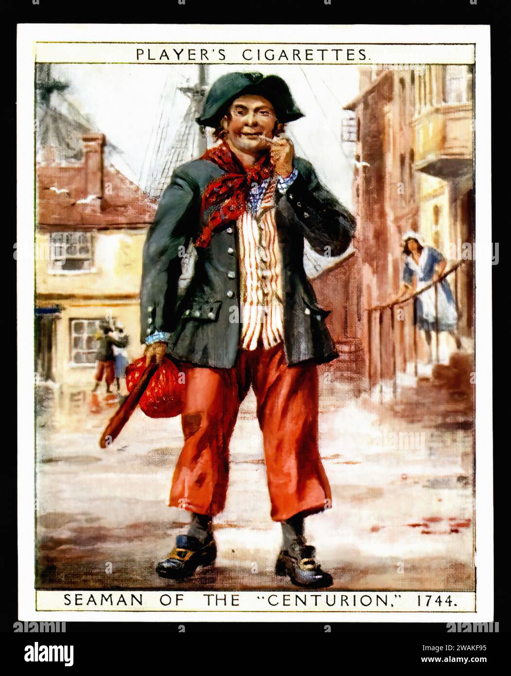 Seaman 1744 - Vintage Cigarette Card Illustration Stock Photo - Alamy