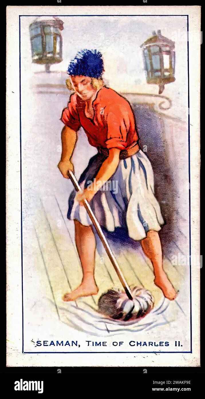 Seaman During the Reign of Charles II - Vintage Cigarette Card ...