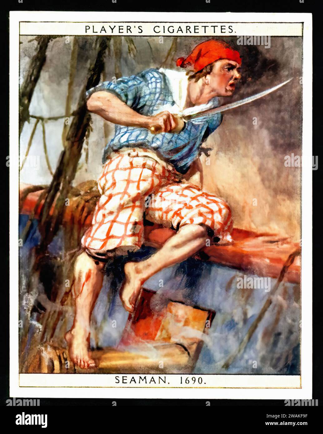 Seaman 1690 - Vintage Cigarette Card Illustration Stock Photo - Alamy