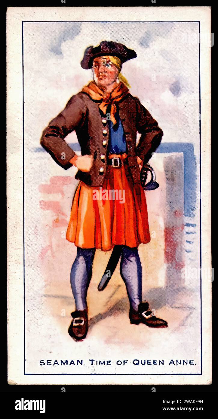 Seaman during the reign of Queen Anne - Vintage Cigarette Card ...