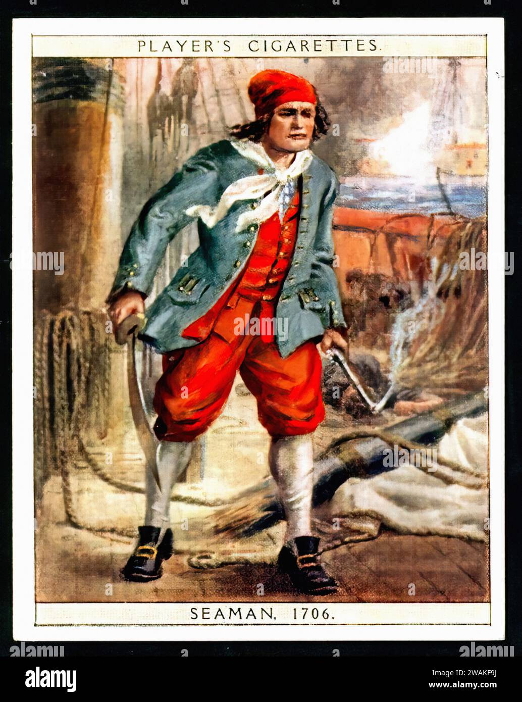 Seaman 1706 - Vintage Cigarette Card Illustration Stock Photo - Alamy