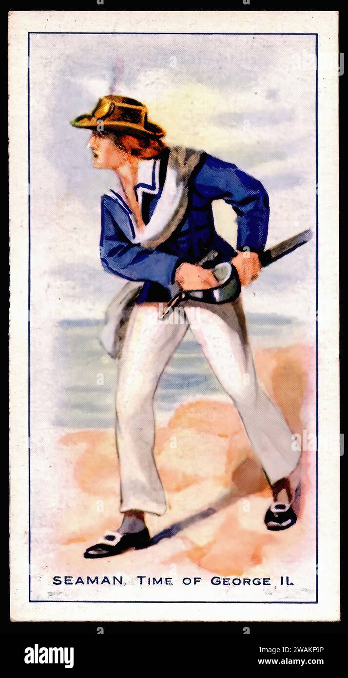 Seaman, 18th Century - Vintage Cigarette Card Illustration Stock Photo ...