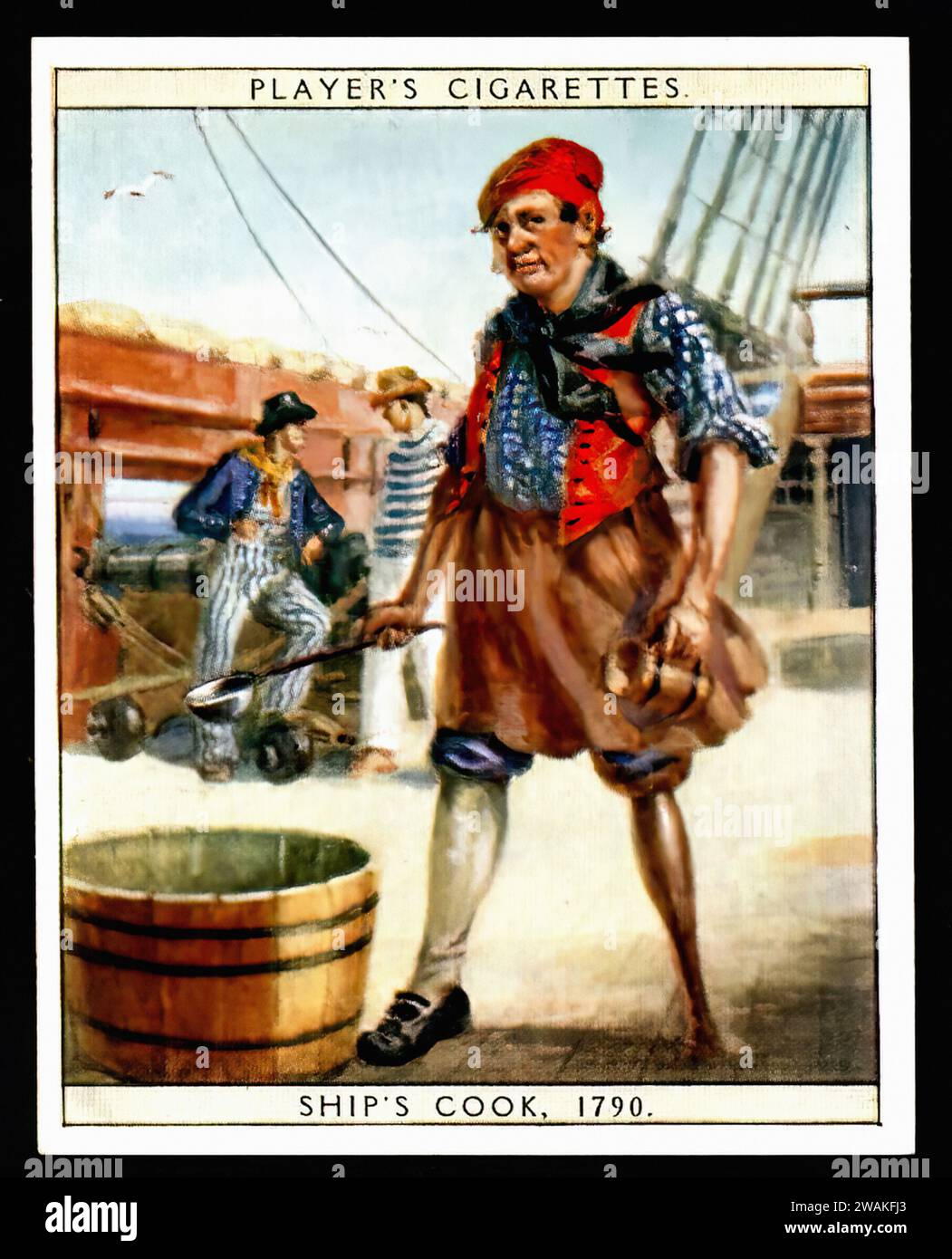 Ships Cook - Vintage Cigarette Card Illustration Stock Photo - Alamy