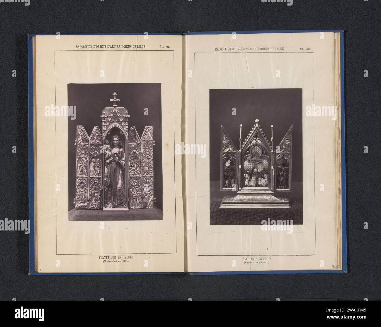 Triptych in enamel with crucifixion of Christ, Anonymous, c. 1871 - In or Before 1876 ...