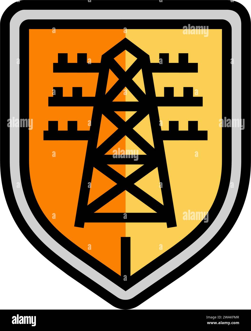 security electric grid color icon vector illustration Stock Vector ...