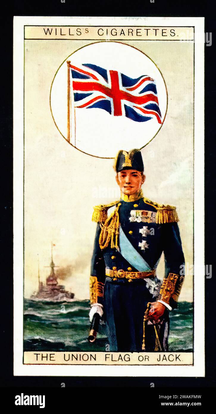 The Union Jack - Vintage Cigarette Card Illustration Stock Photo - Alamy