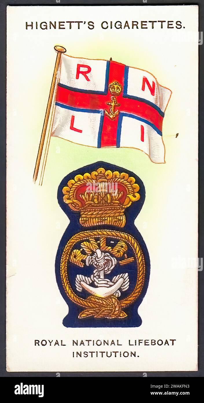 The R.N.L.I. - Vintage Cigarette Card Illustration Stock Photo - Alamy