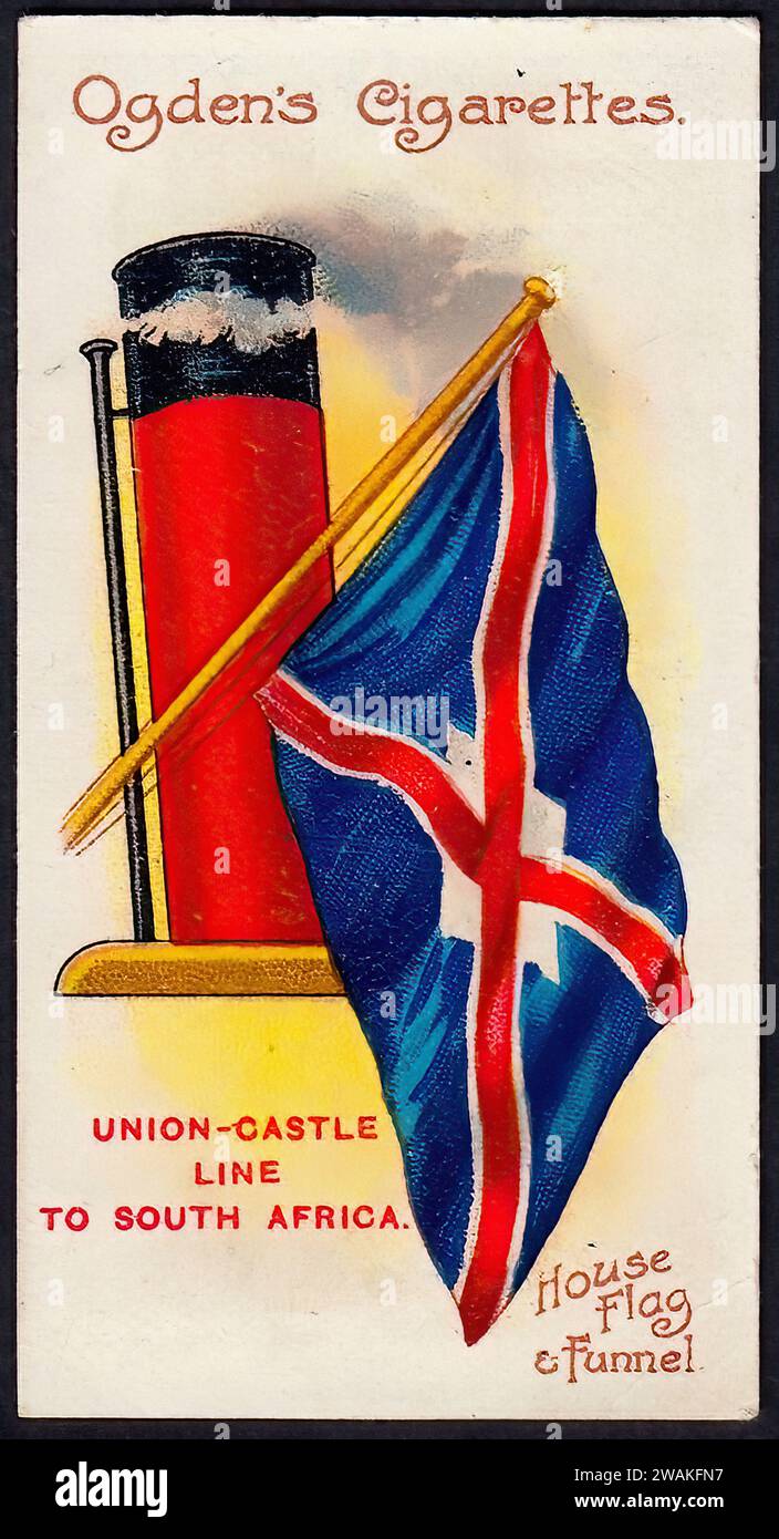 Union Castle Line - Vintage Cigarette Card Illustration Stock Photo - Alamy