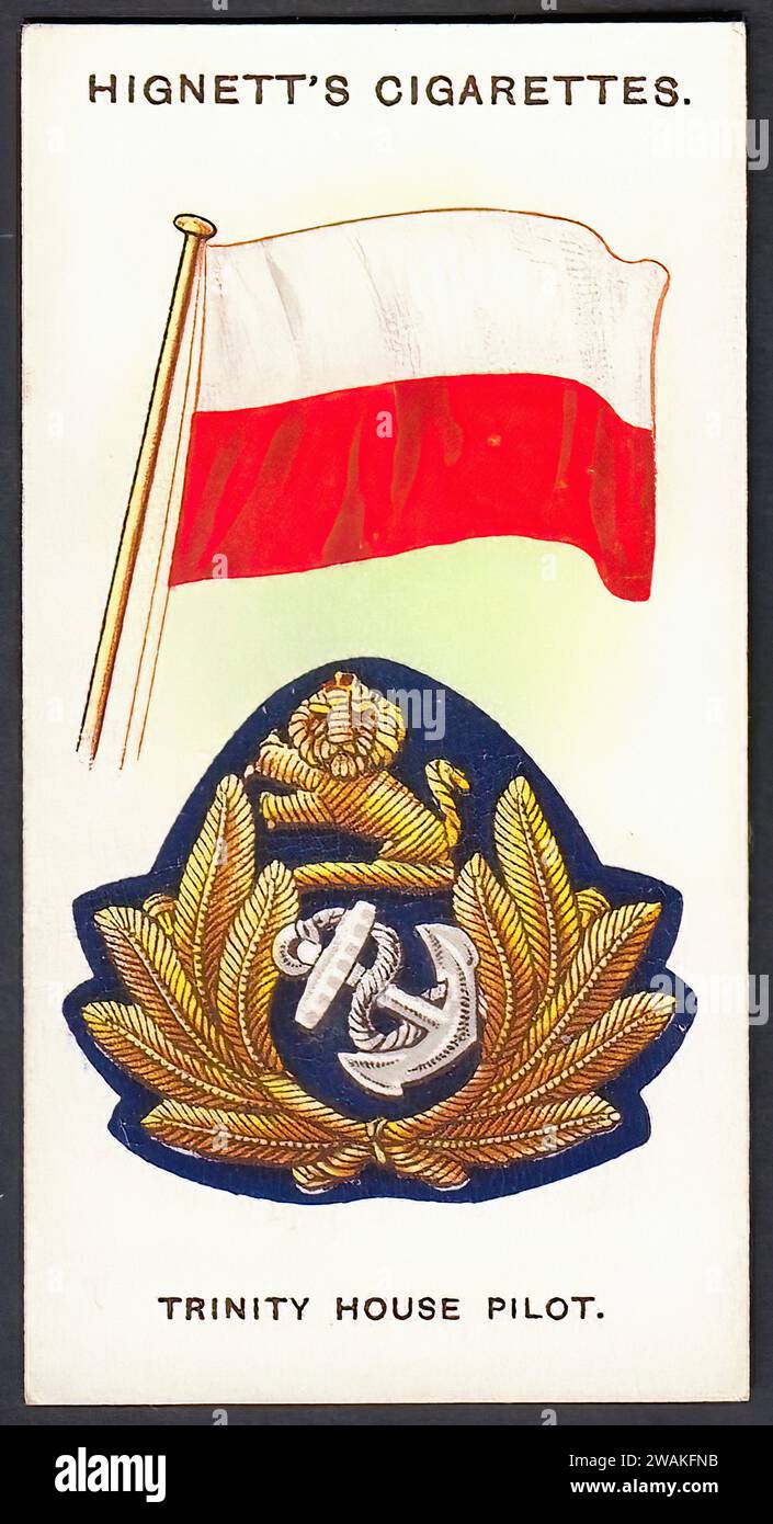 Trinity House Pilot - Vintage Cigarette Card Illustration Stock Photo ...