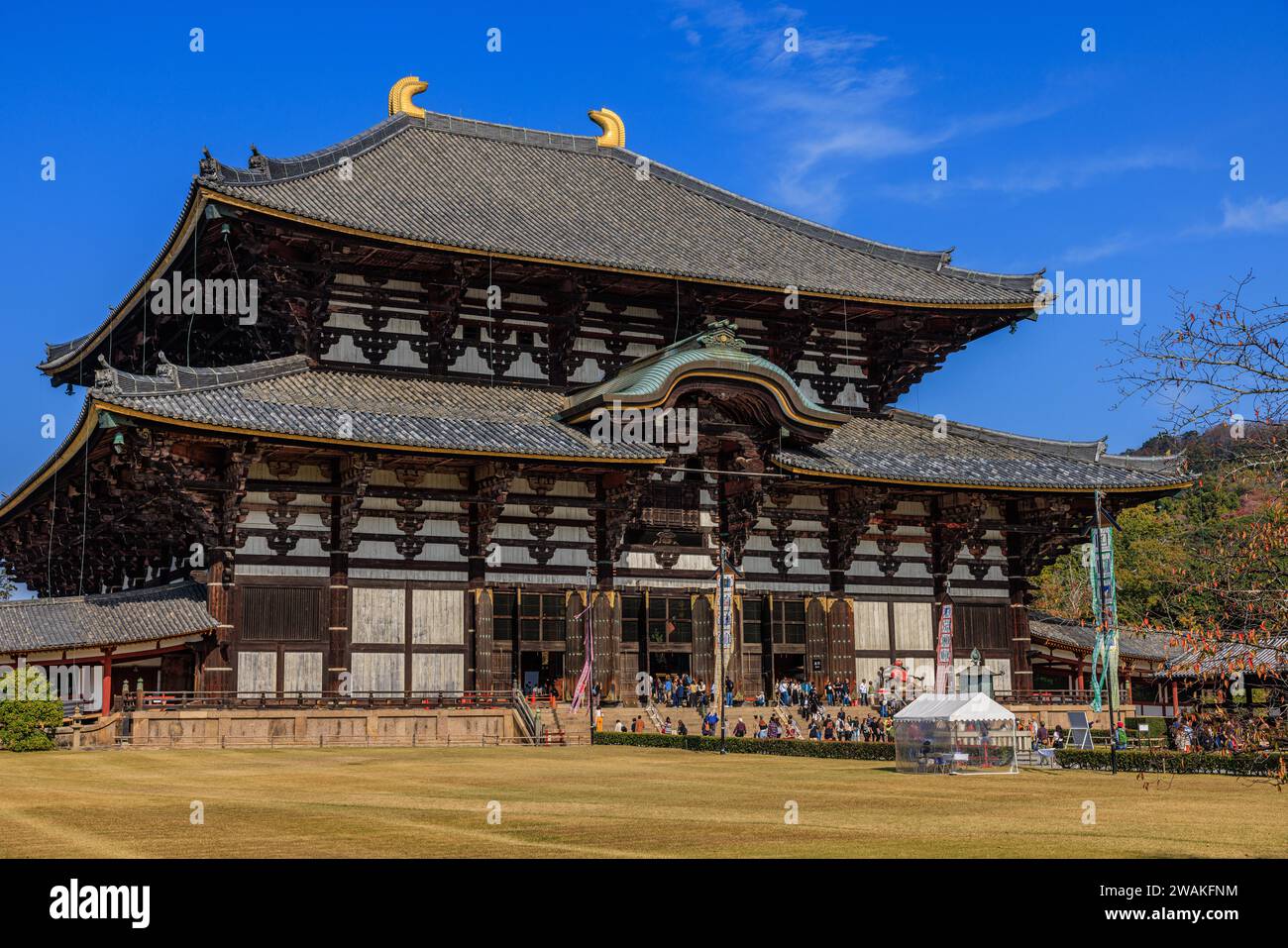 daibutsen hall of the great buddha in nara japan once the largest ...