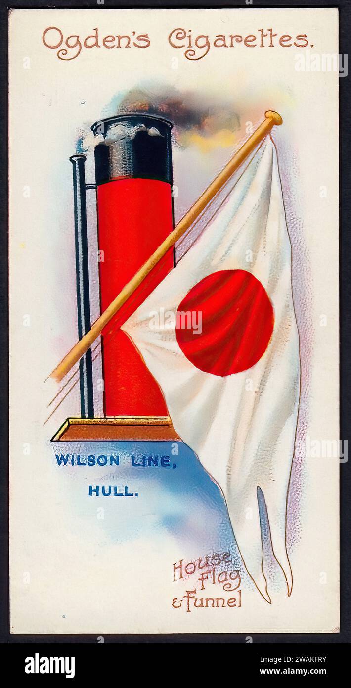 Wilson Line - Vintage Cigarette Card Illustration Stock Photo - Alamy