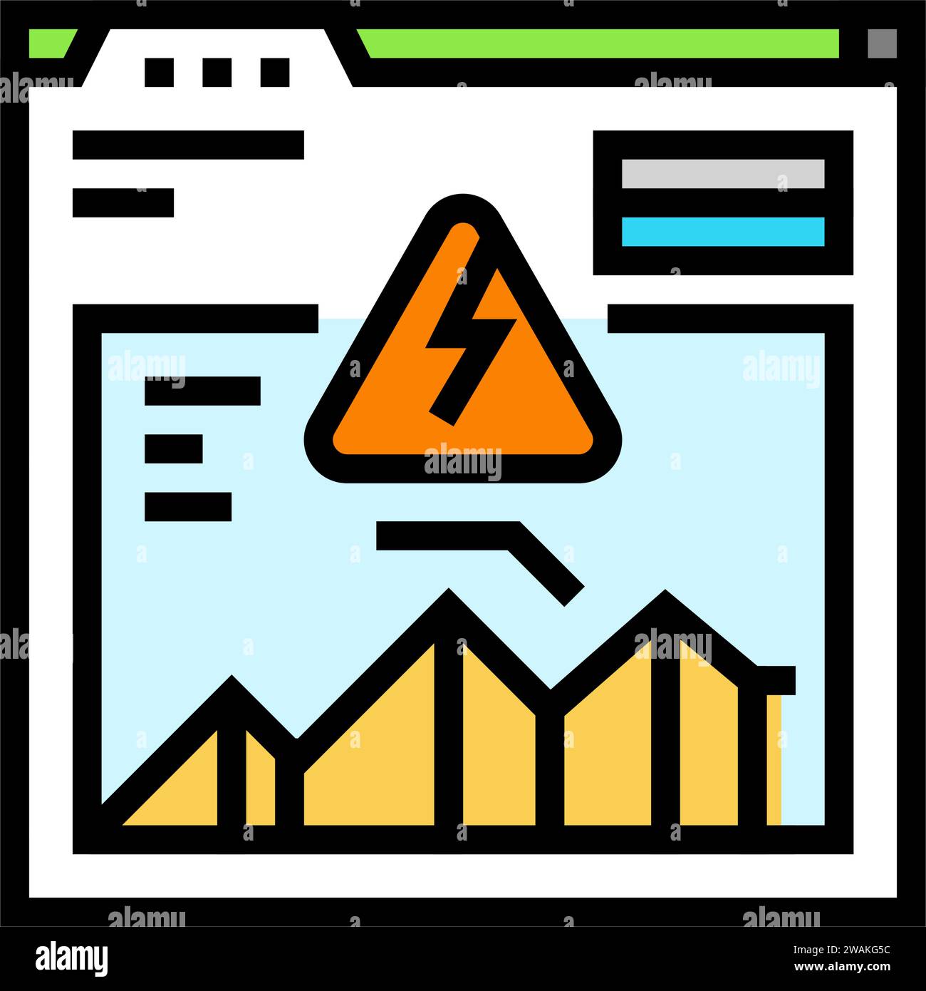 demand response electric grid color icon vector illustration Stock ...