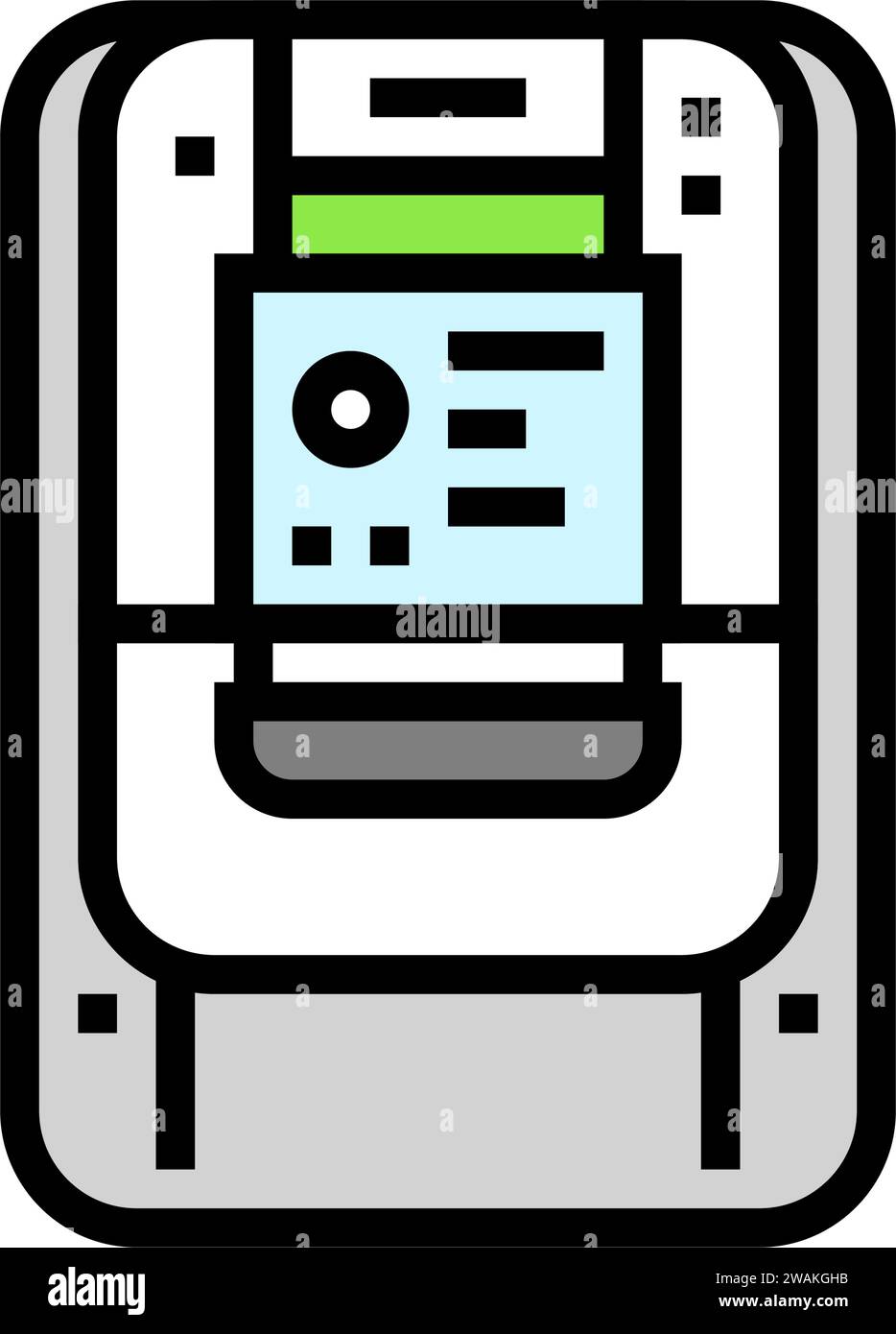 smart meters electric grid color icon vector illustration Stock Vector ...
