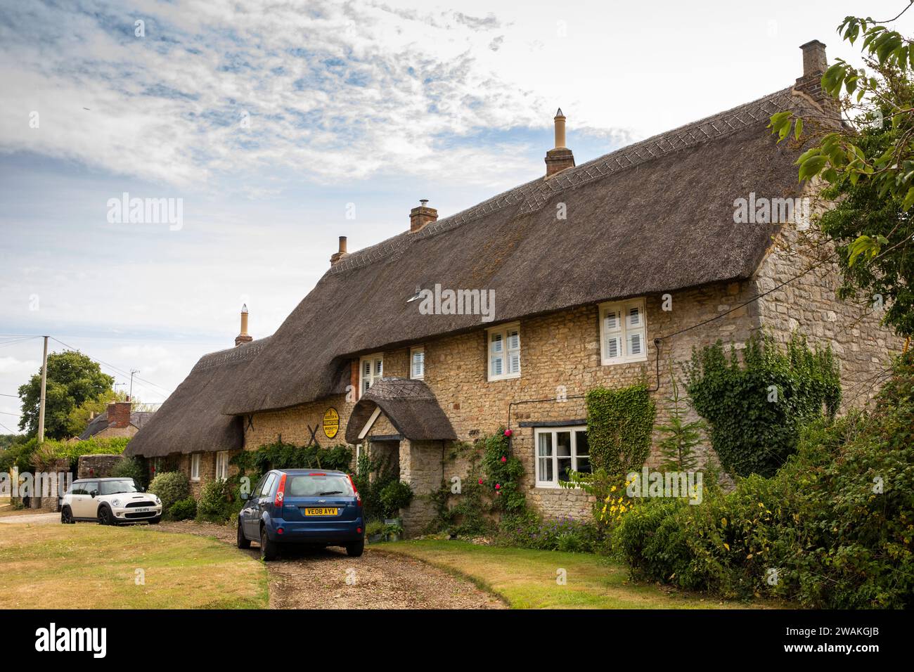 UK, England, Oxfordshire, Fringford, Main Street, old forge and post ...