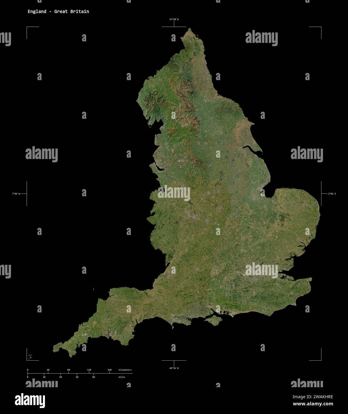 Shape of a low resolution satellite map of the England - Great Britain ...
