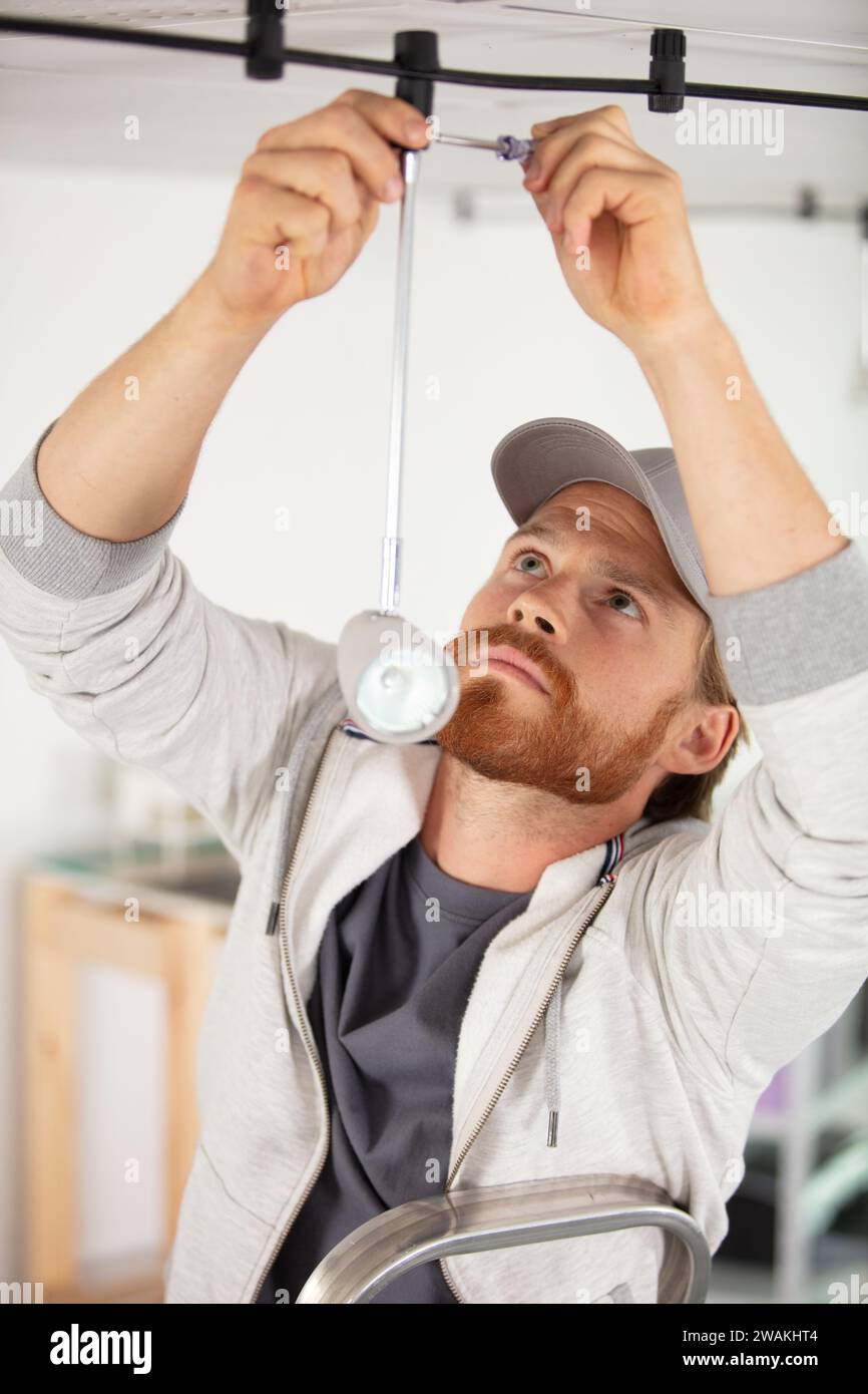 Suspended light fitting hi-res stock photography and images - Alamy