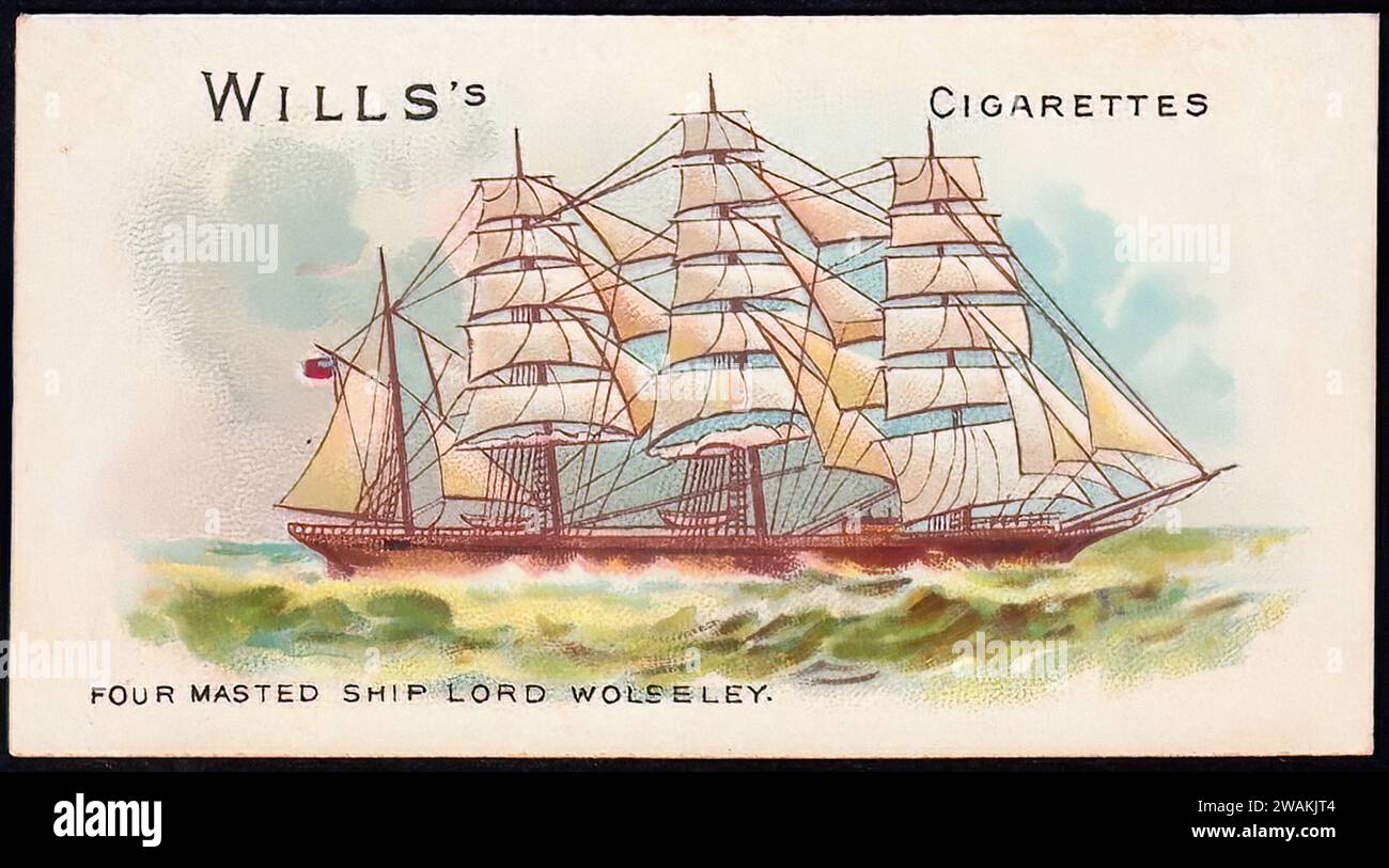 Lord Wolseley - Vintage Cigarette Card Illustration Stock Photo - Alamy