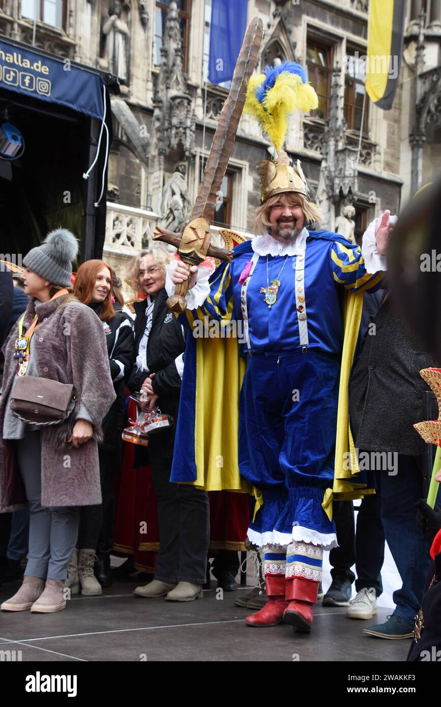 Kasimir Danischer Ritter Andre Hartmann Muenchen 05.01.2024 Marienplatz ...