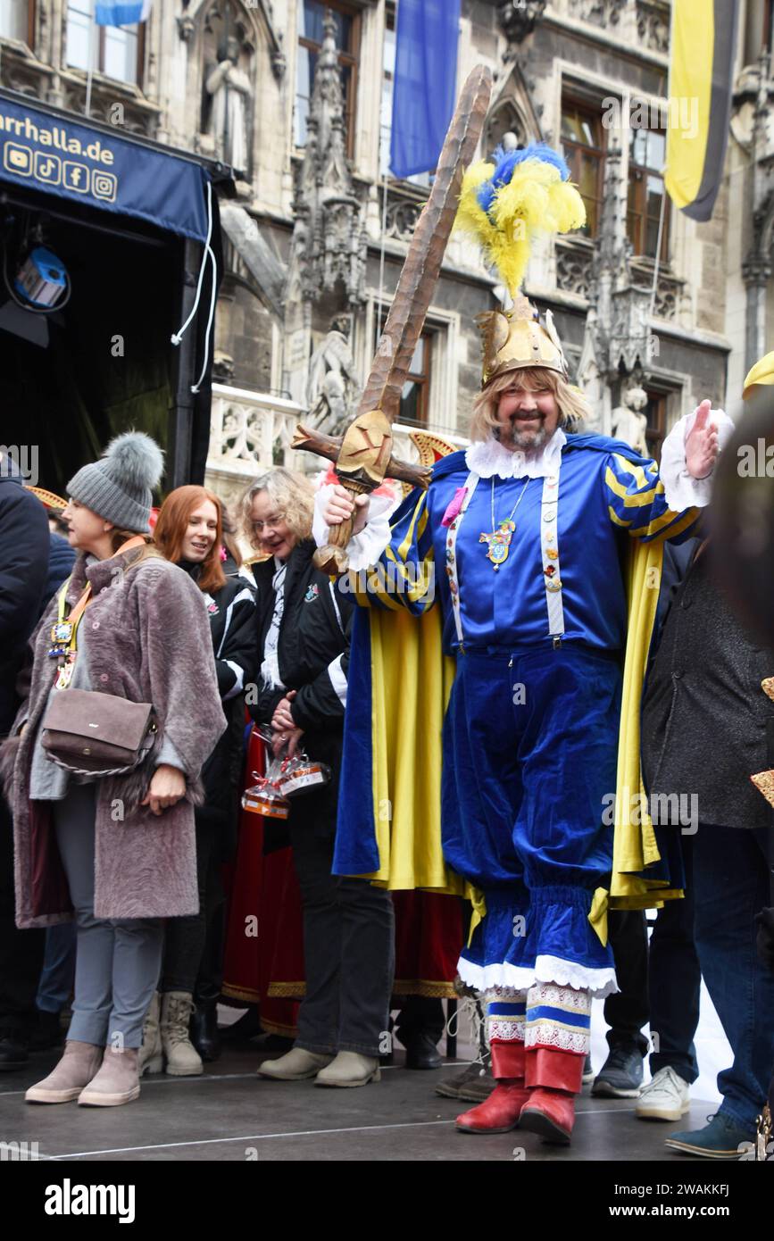Kasimir Damischer Ritter Andre Hartmann Muenchen 05.01.2024 Marienplatz ...