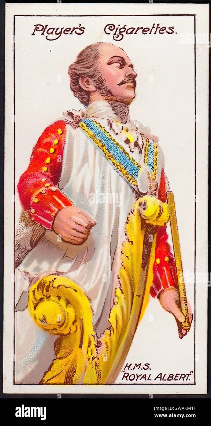 Ships Figurehead of HMS Royal Albert - Vintage Cigarette Card ...